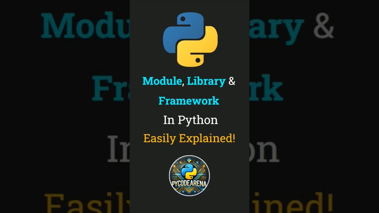 📚 Python Module vs Library vs Framework with Examples 🚀 #shorts #trending #python #video #shortsfeed