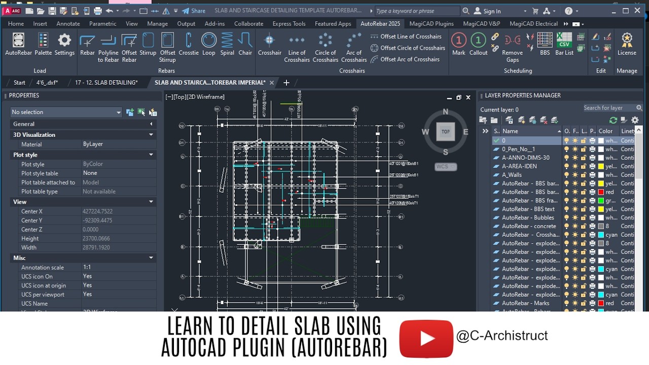 Slab Reinforcement Made Easy Using AutoRebar (Autocad plugin)