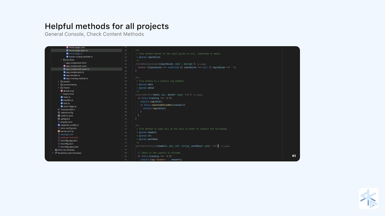 Helpful methods for every Ionic-Angular project
