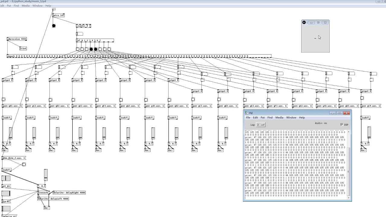 Communication between Pure Data and Processing