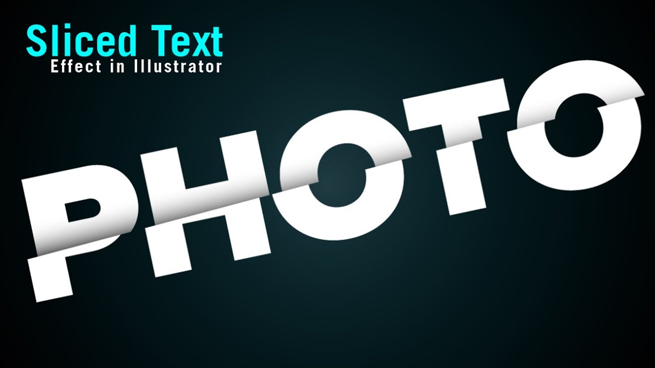 Illustrator Beginner Tutorial 2020 | Text slice effect illustrator