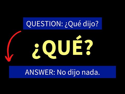 Questions with WHAT in Spanish