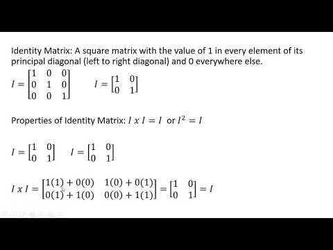 Identity matrix Video Lecture - Crash Course for UGC NET Economics