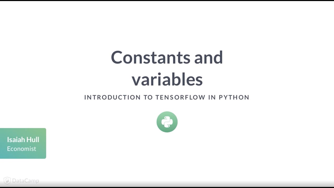 Python Tutorial : Constants and variables