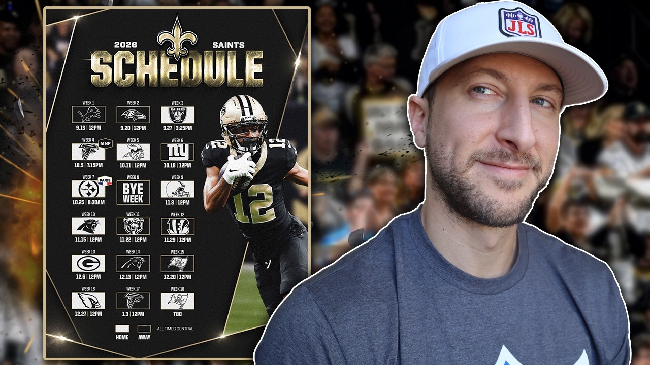 New Orleans Saints 2026 Schedule REVEALED | Full Breakdown and Predictions | James Skrmetta Reacts