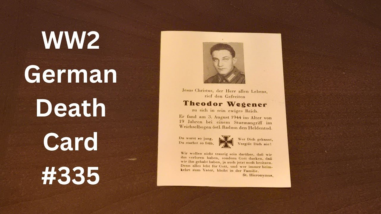 WW2 German Death Card #335