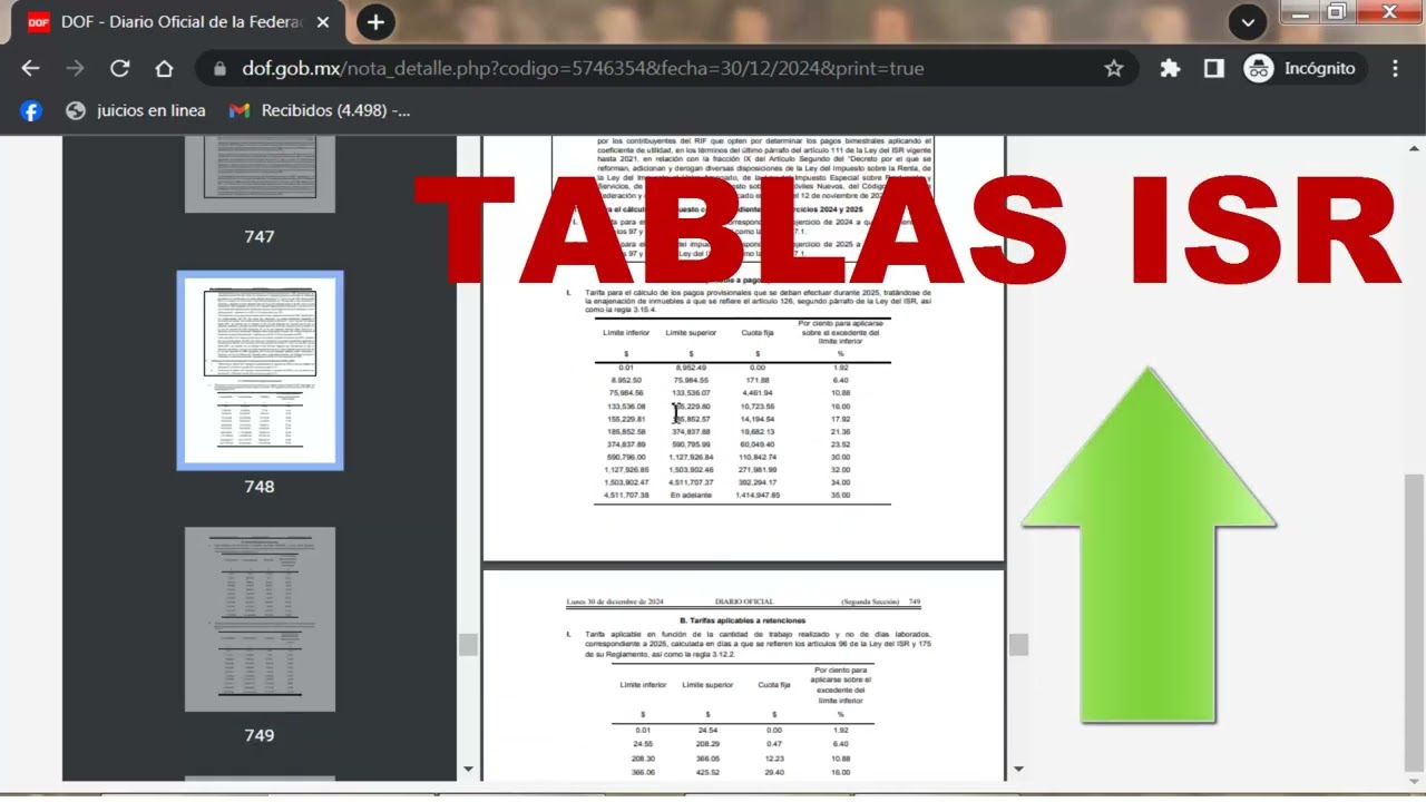COMO Bajar las TABLAS ISR 2025 y Resolucion Miscelanea Fiscal 2025