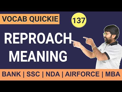 Reproach Meaning | Learn English Grammar | English Vocab | English grammar for IBPS PO 2019