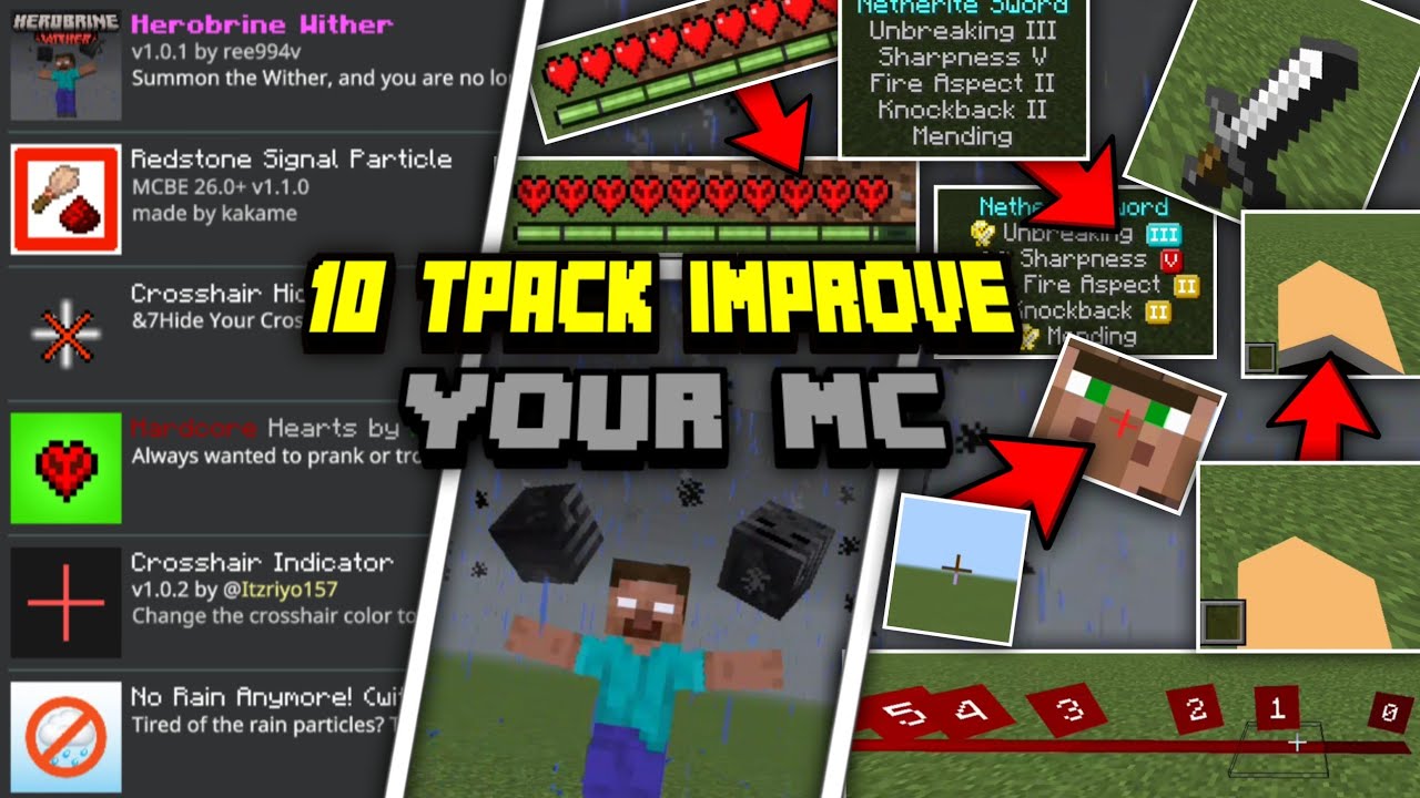 10 TEXTURE PACK improve📈 your Minecraft bedrock edition🔥🔥🔥