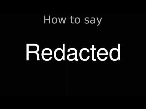 How to Pronounce correctly Redacted (Movie)