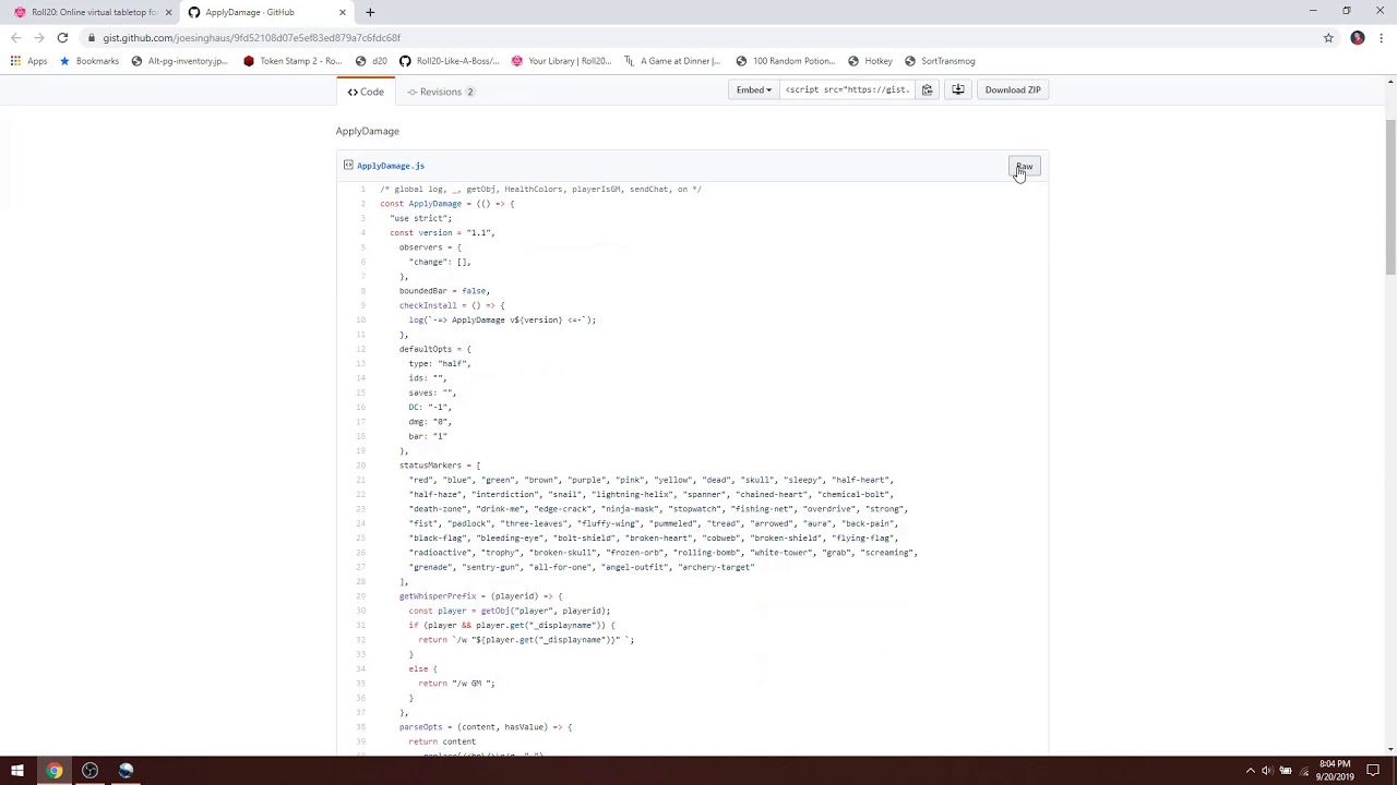 How to Install Roll20 API Scripts