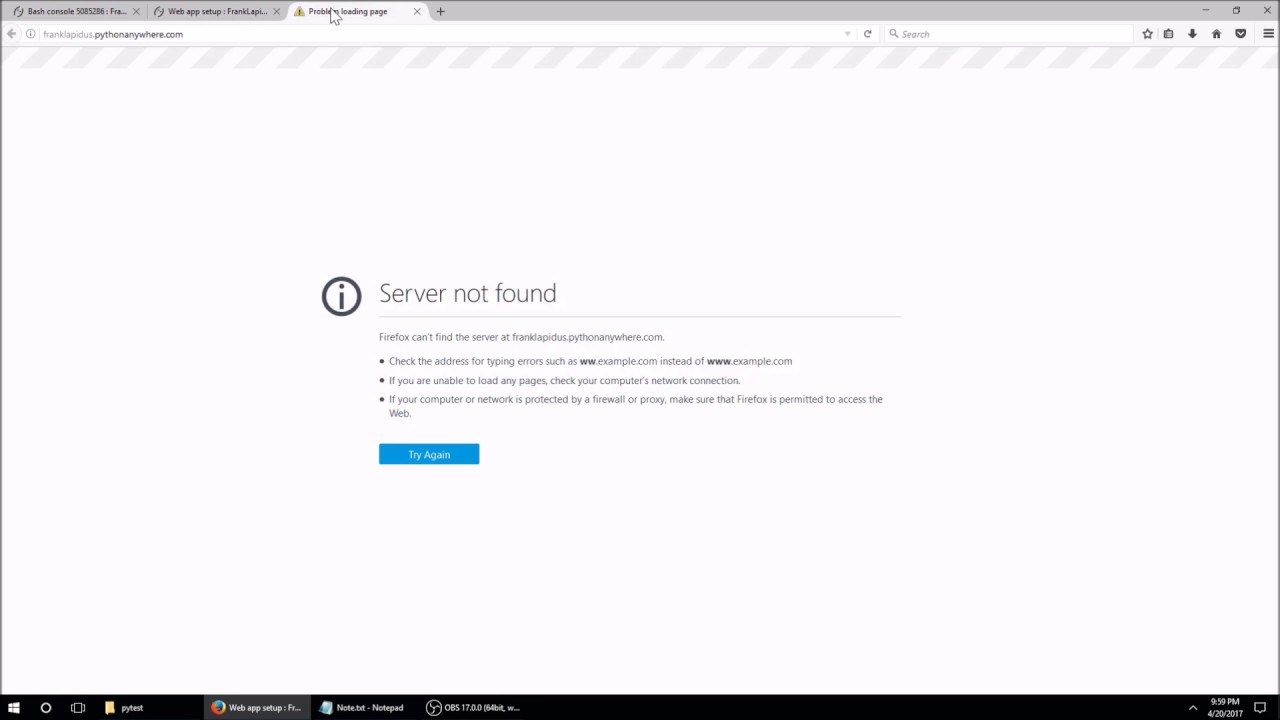 Django - PythonAnywhere Launch