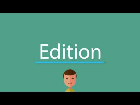 Edition pronunciation