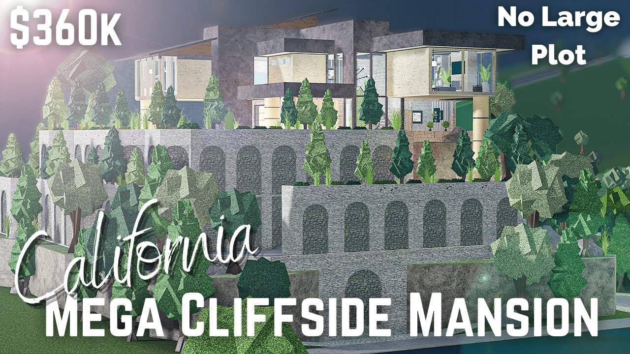 California Mega Cliffside Mansion | Bloxburg House Build || Roblox