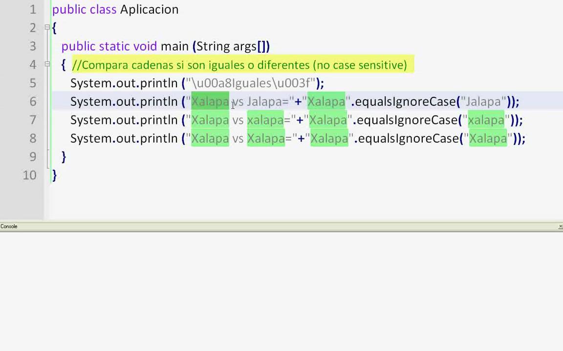 Java - String - equalsIgnoreCase