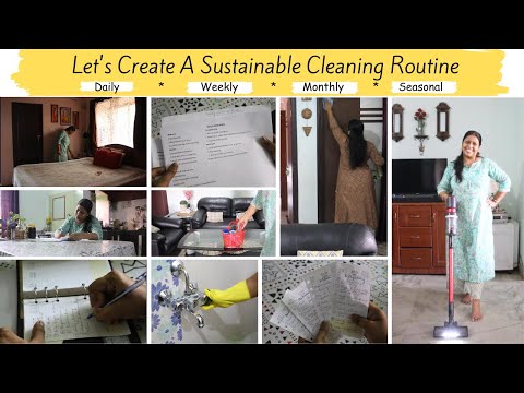 How To Create a Sustainable Cleaning Schedule/Routine | Daily, Weekly & Monthly Cleaning Routine