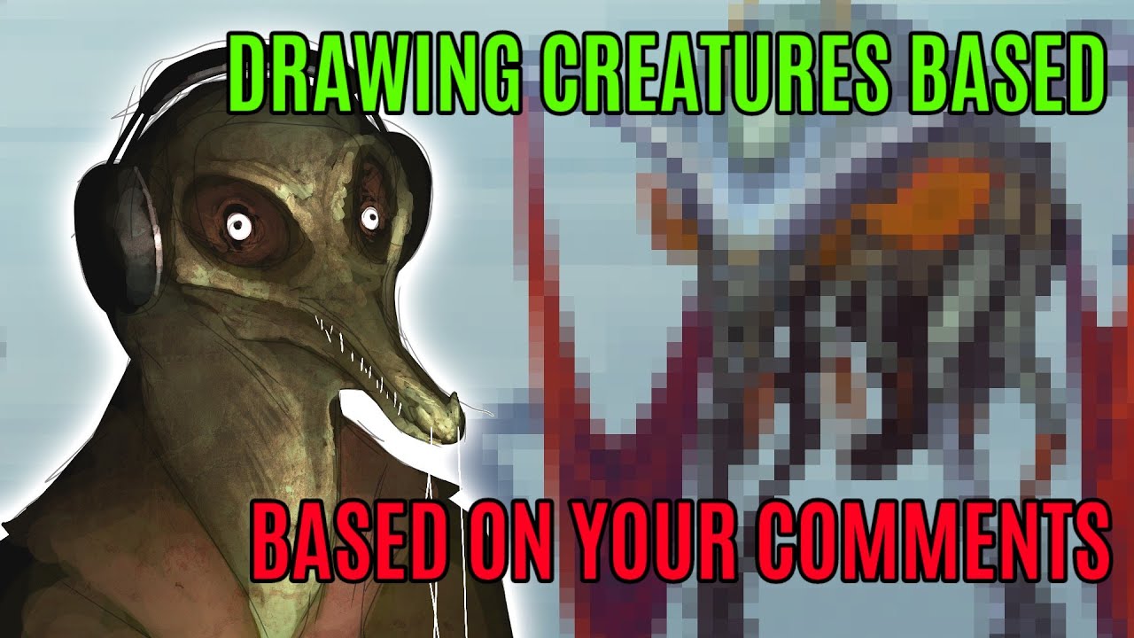 drawing creatures with 4 words