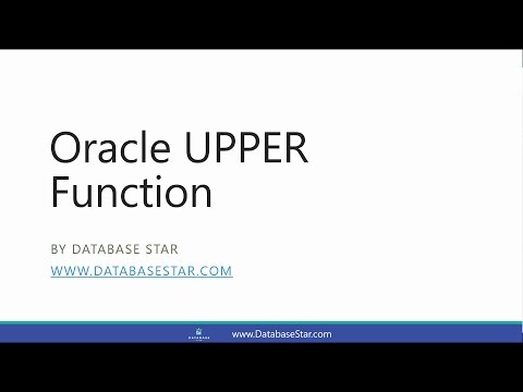 Oracle UPPER Function