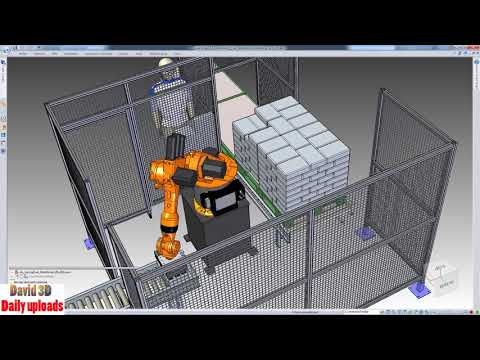 Conceptual Design Robot Palletizing || Download free 3D models #100231