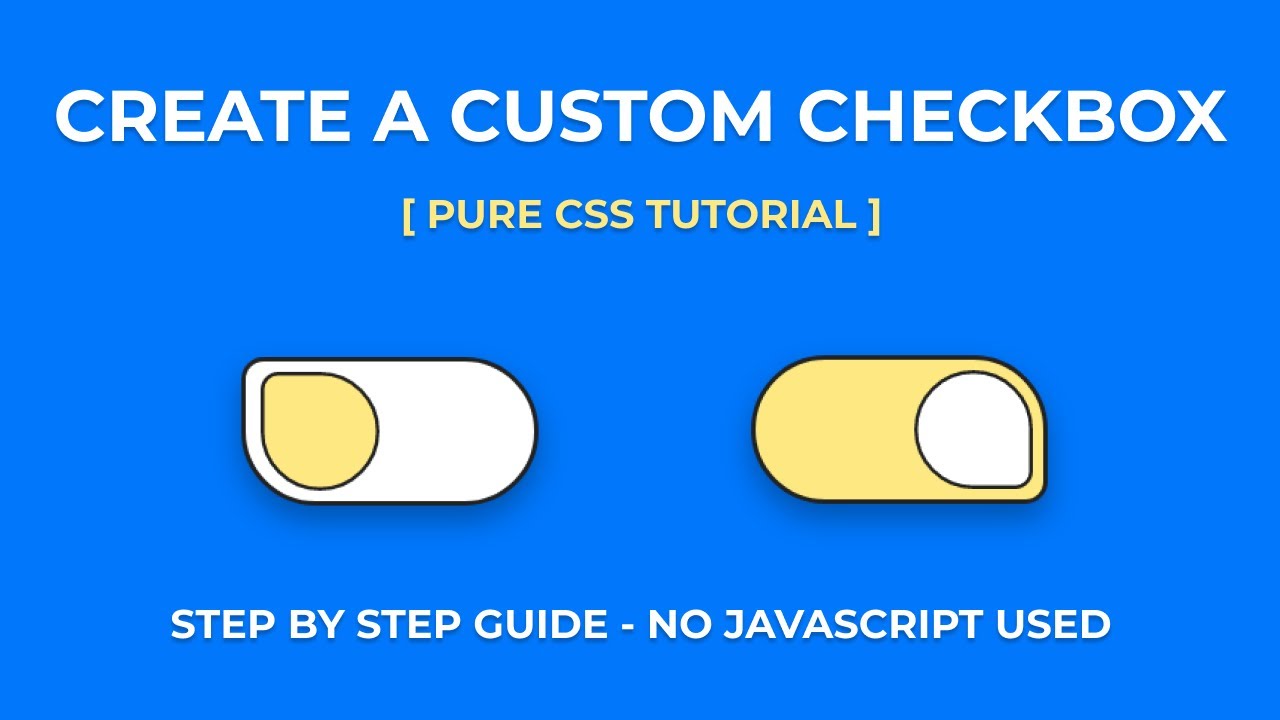 CSS Custom Animated Checkbox Button | Switch / Toggle Button Using CSS