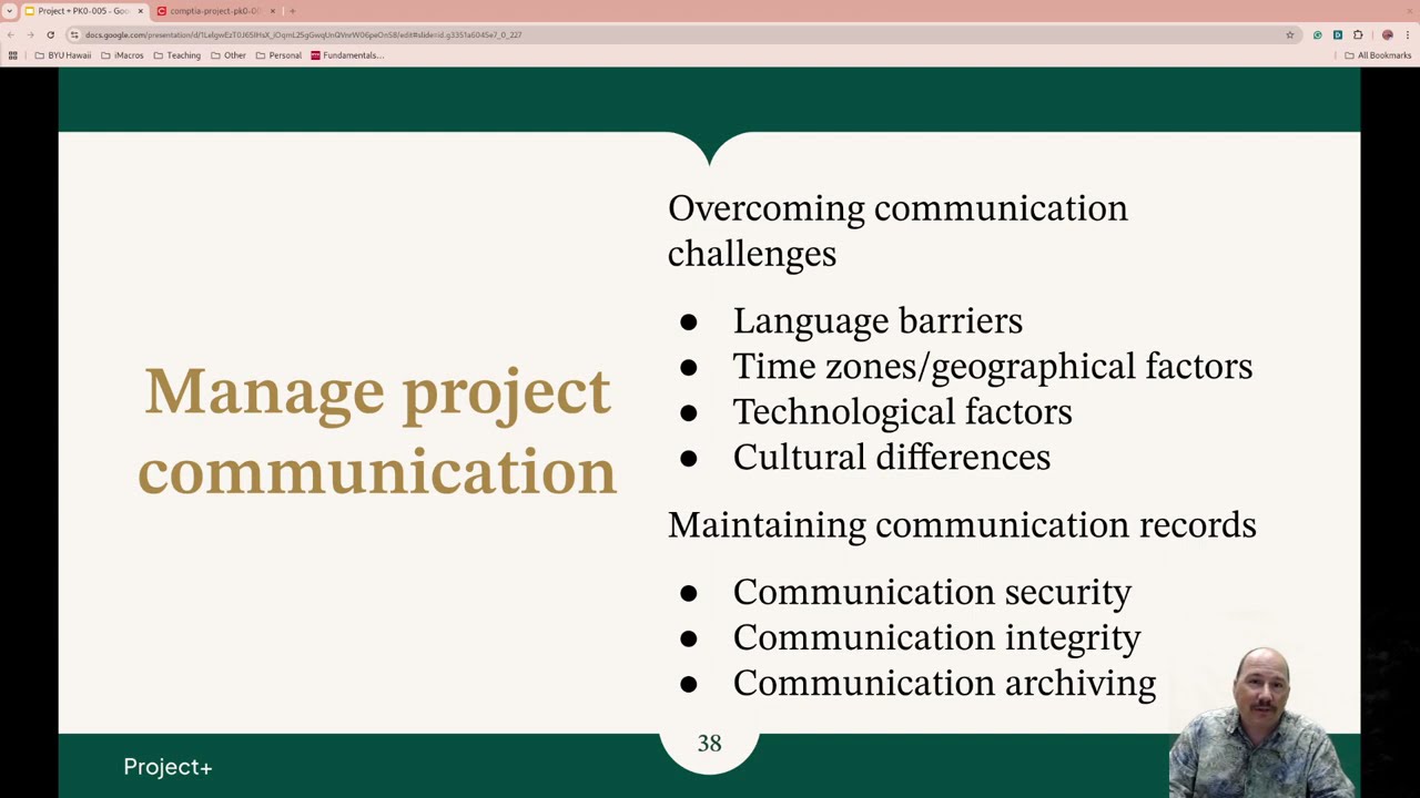 2025 Project+ PK0-005 Compare and contrast communication management concepts