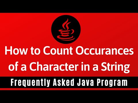 Frequently Asked Java Program 26: How To Count Occurrences of a Character in a String
