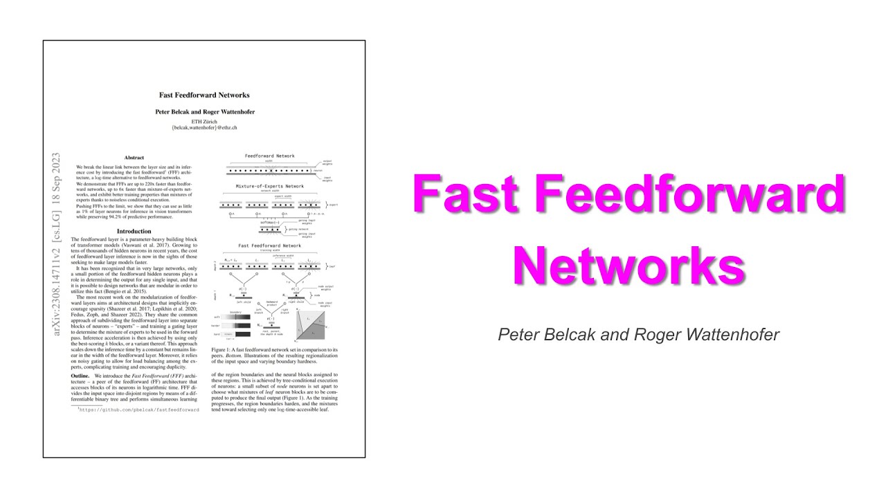 Fast Feedforward Networks