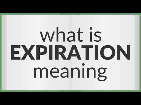 Expiration | meaning of Expiration
