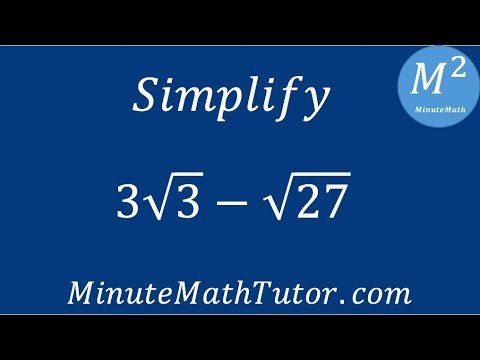 Simplify 3√3-√27