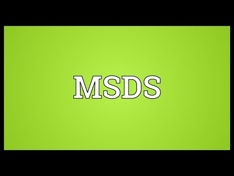 MSDS Meaning