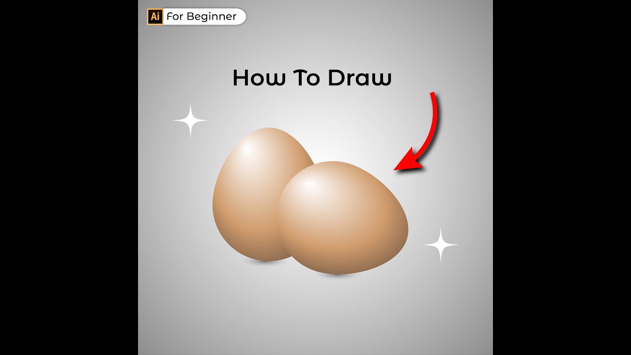 How to Draw Illustration in Adobe Illustrator - Drawing Egg
