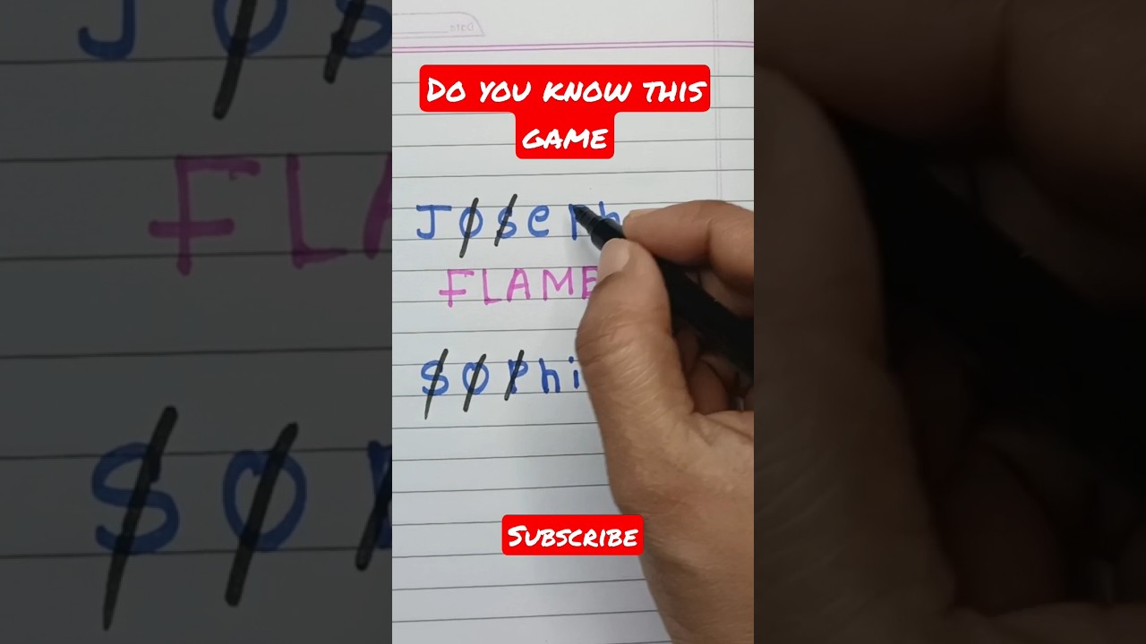 flames game🔥🔥 | flames game how to play #shorts #flames #shortvideo