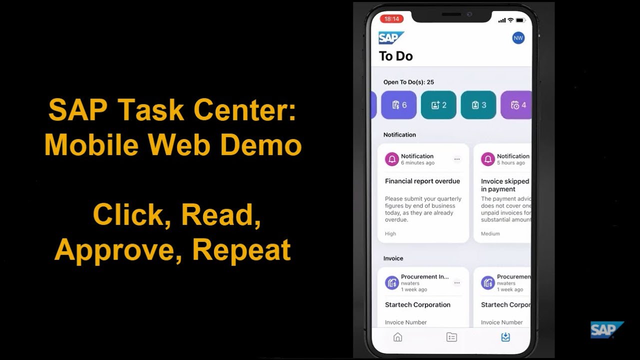 SAP Task Center – Click, Read, Approve, Repeat