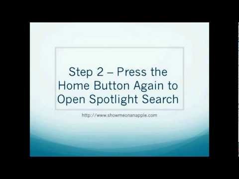 How to Open the Spotlight Search iPad HD