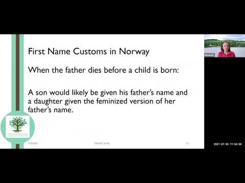 TMCC Genealogy - Norwegian Naming Traditions