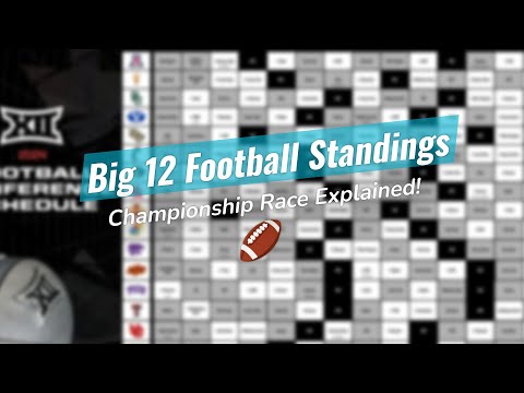 🏈 The Big 12 Football Standings Explained! 😲