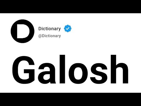 Galosh Meaning In English