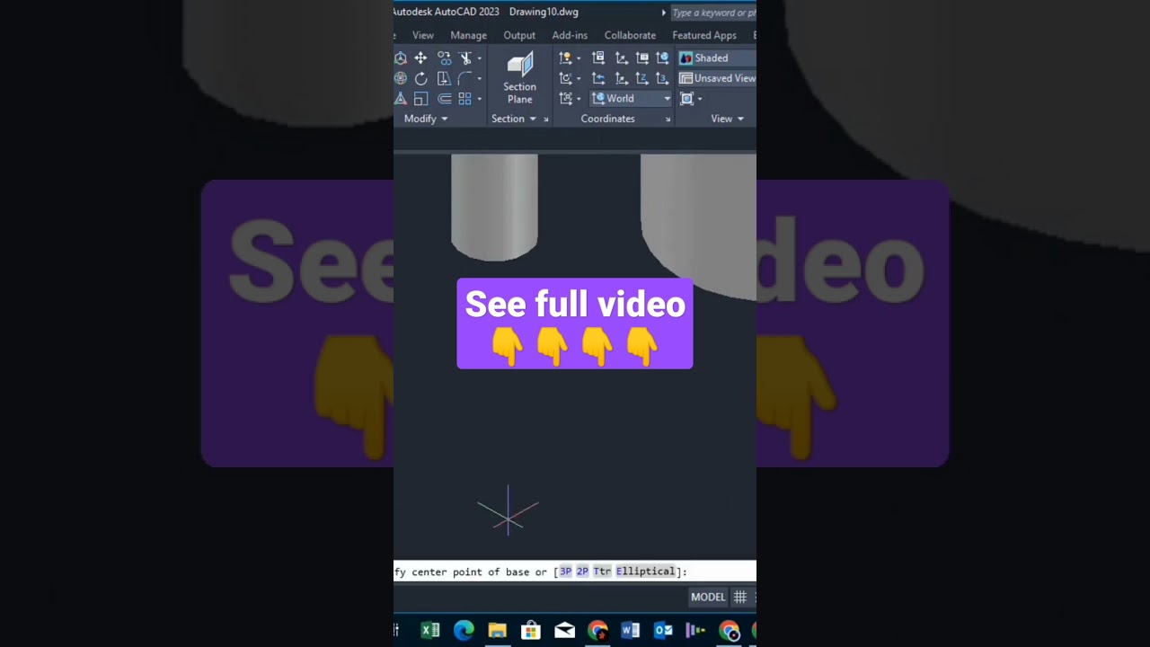 3D AutoCAD Basic Tutorial: Basics (Solids, Views & UCS)