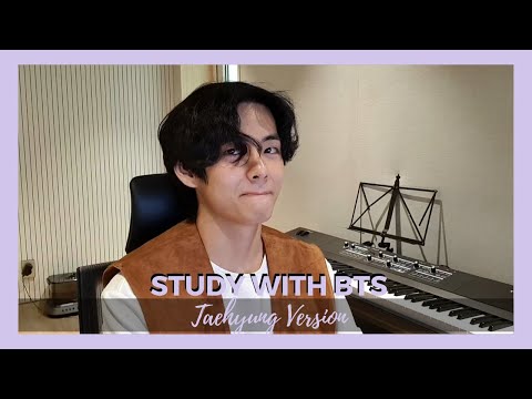 BTS Kim Taehyung (V) Study with Me (No music, typing, small whispers and white noise ASMR)