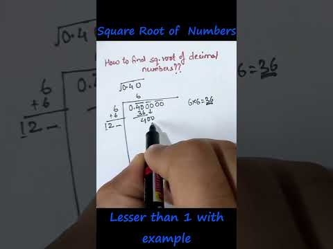 Square Root of a number less than 1 | Explained with Example