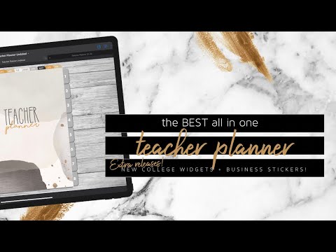 The BEST Teacher Planner TONS of EXTRAS including stickers and widgets! Undated Teacher Planner
