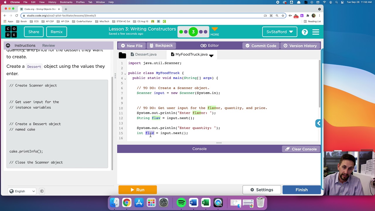 Code.org AP CSA U2L3 Writing Constructors