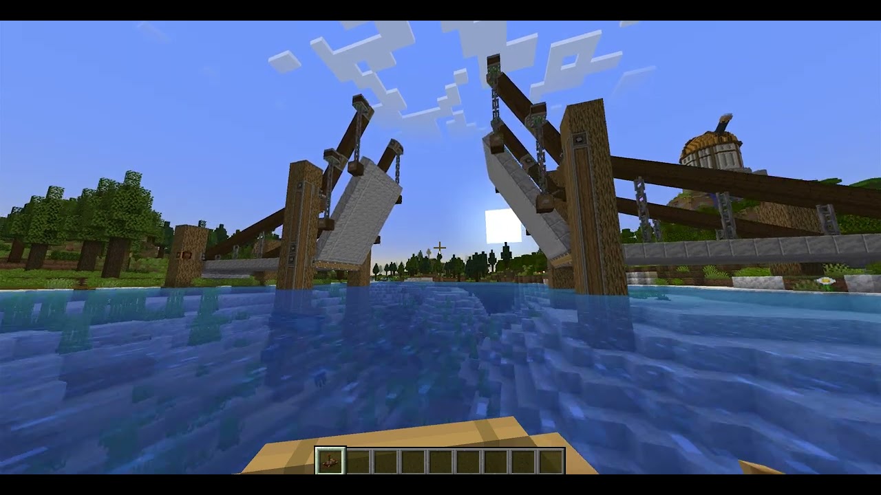 Fully Functional River Drawbridge  |  Minecraft Create Mod