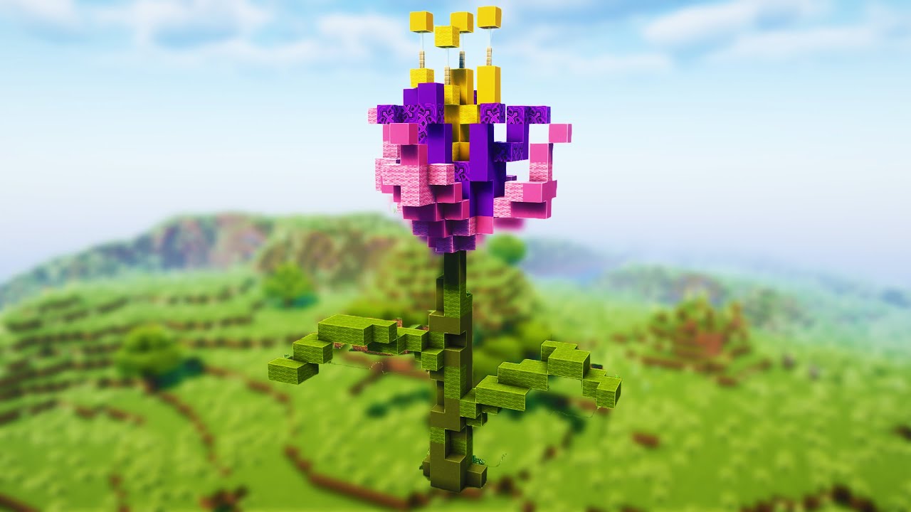 How to Build a Big Flower in Minecraft 1.21 - Minecraft Big Flower ...