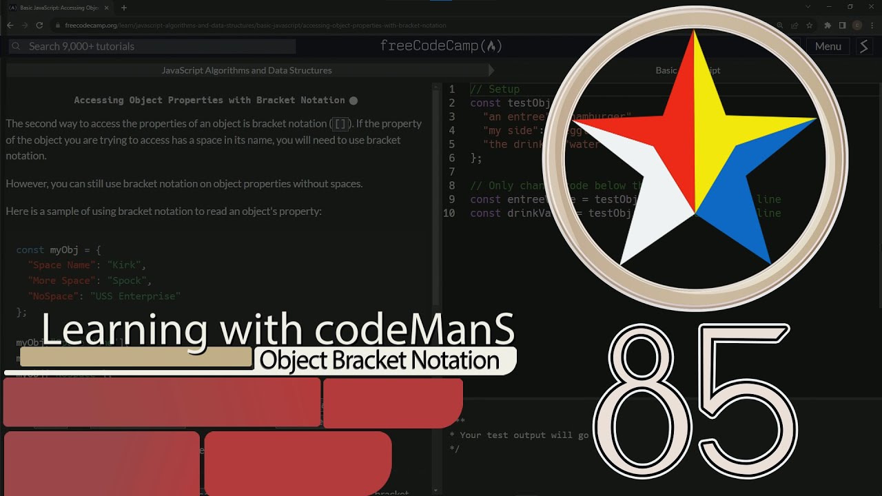 JavaScript Basic 85: Accessing Object Properties with Bracket Notation | FreeCodeCamp
