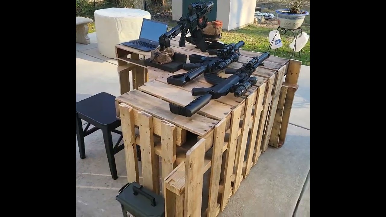 DIY - Pallets shooting bench