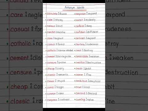 Antonyms with letter C ||