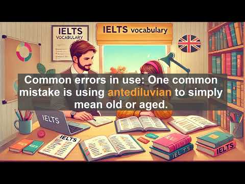 IELTS 8.0 Vocabulary Lesson: Antediluvian - Meaning, Common errors, Synonyms and Antonyms
