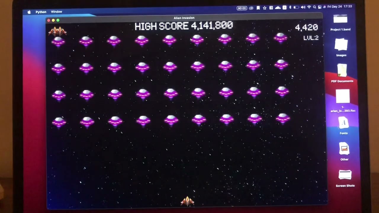 Arian’s alien invasion, Python game project