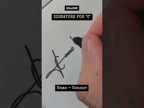 Signature for C | Connor | SBtellME Calligraphy and Handwriting #shorts #signature #calligraphy #art